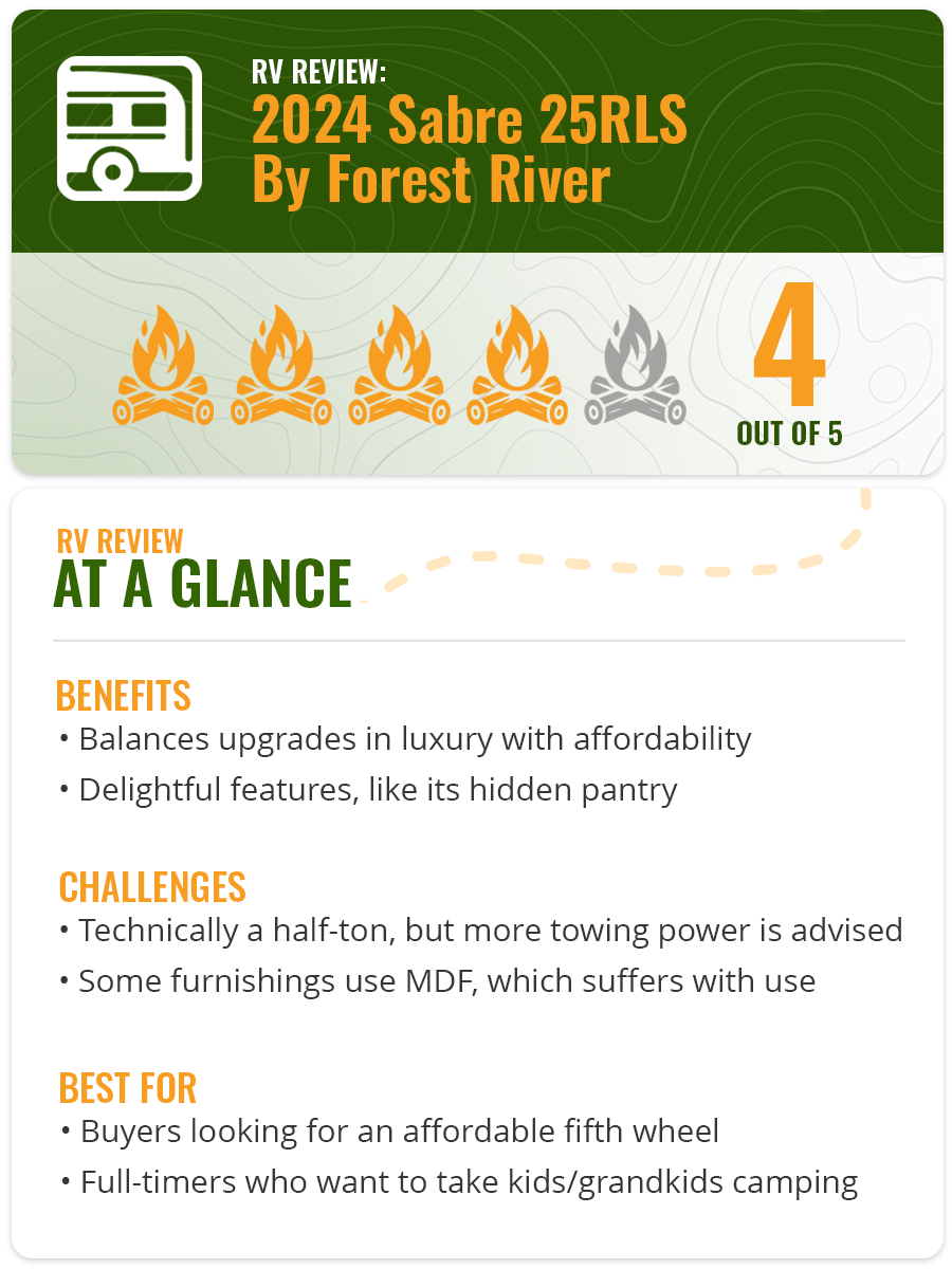 2024 Forest River Sabre 25RLS Review - RV Trader